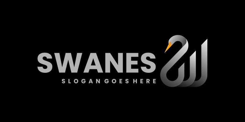 Swan Line Gradient Logo Template #270700 - TemplateMonster