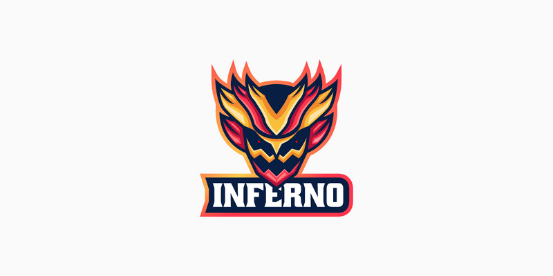 Inferno Simple Mascot Logo #493488 - TemplateMonster