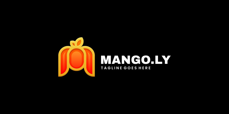 Letter Mango Line Art Logo #238543 - TemplateMonster