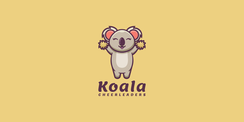 Cheerleaders Koala Cartoon Logo #189975 - TemplateMonster