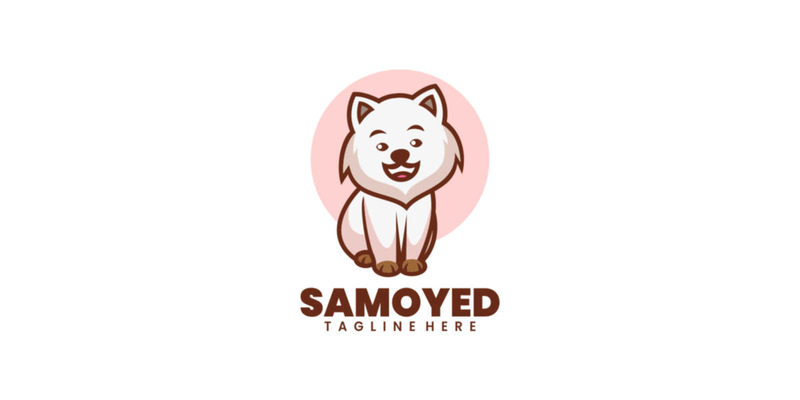 Samoyed Mascot Cartoon Logo #320753 - TemplateMonster