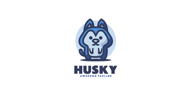 Husky Mascot Cartoon Logo 2 #382410 - TemplateMonster