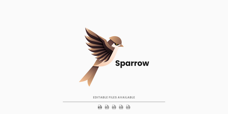 Sparrow Gradient Logo Style #241185 - TemplateMonster