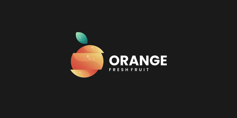 Fresh Orange Color Gradient Logo #241437 - TemplateMonster