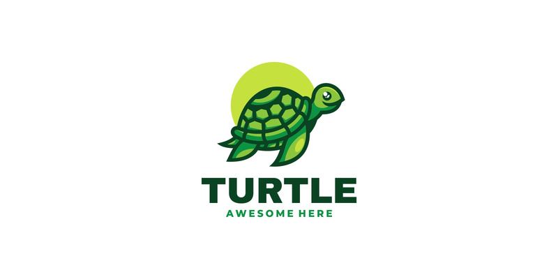 Turtle Simple Mascot Logo Design #233610 - TemplateMonster