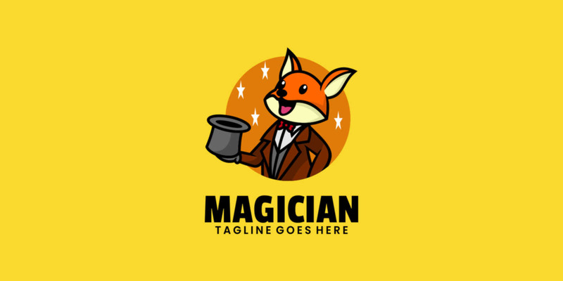 Magician Mascot Cartoon Logo #328838 - TemplateMonster