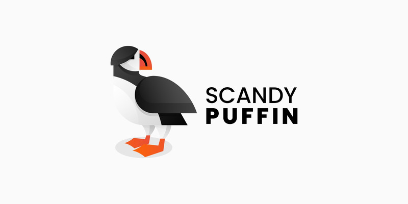 Puffin Gradient Logo Style #226616 - TemplateMonster
