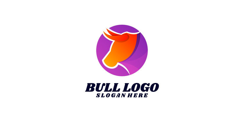 Bull Gradient Logo Design #223765 - TemplateMonster