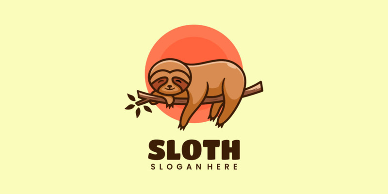 Sloth Mascot Cartoon Logo Style #322567 - TemplateMonster
