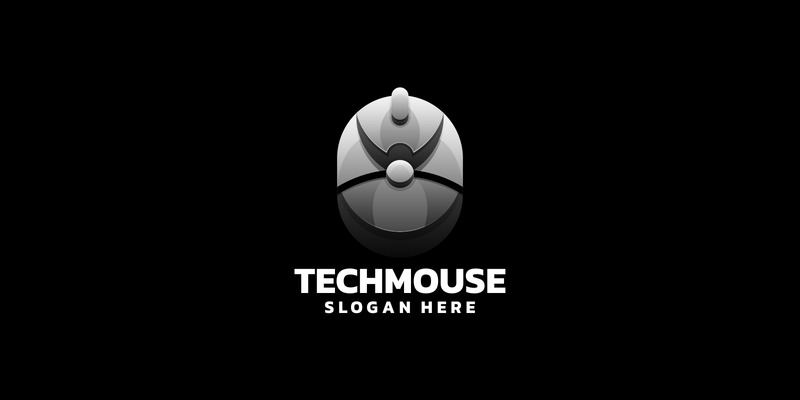 Tech Mouse Gradient Logo Style #237372 - TemplateMonster