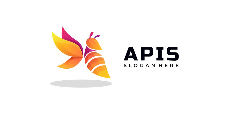 Logotipo colorido do Apis Gradient #204908 - TemplateMonster