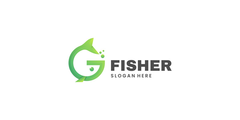 Letter G Fish Gradient Logo #247305 - TemplateMonster