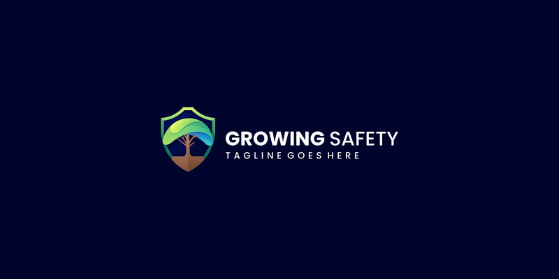 Growth Safety Gradient Logo #313182 - TemplateMonster