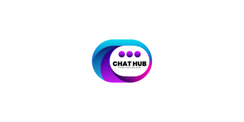 Chat Hub Gradient Logo Style #313439 - TemplateMonster