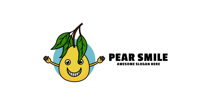 Pear Smile Cartoon Logo Style #217184 - TemplateMonster