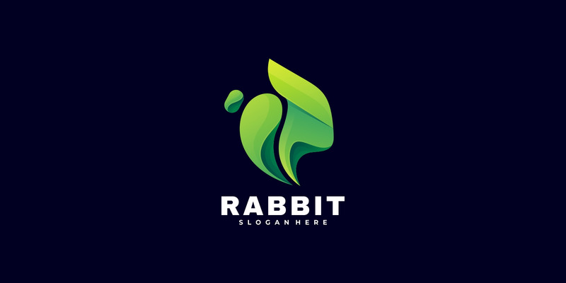 Rabbit Gradient Logo Style #186932 - TemplateMonster