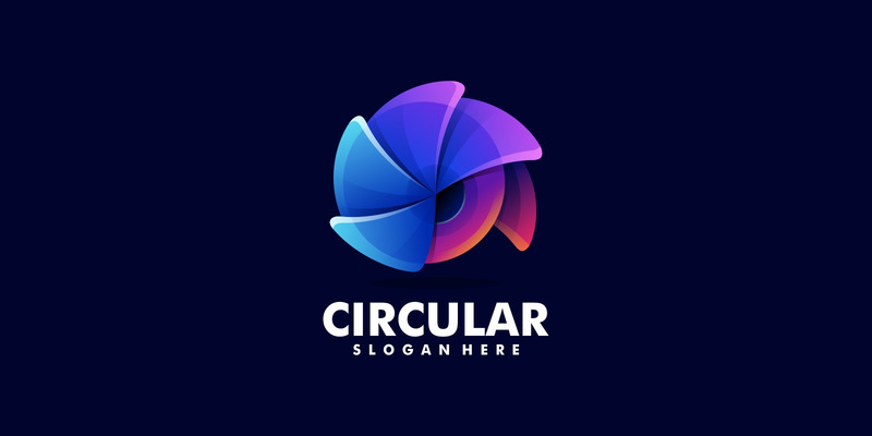 Circular Gradient Colorful Logo #251048 - TemplateMonster