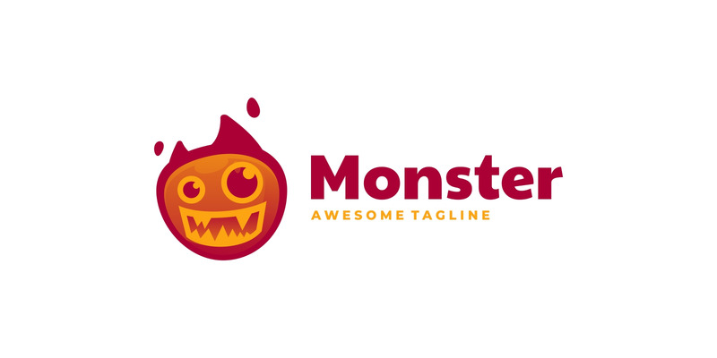 Monster Gradient Logo Style #226732 - TemplateMonster