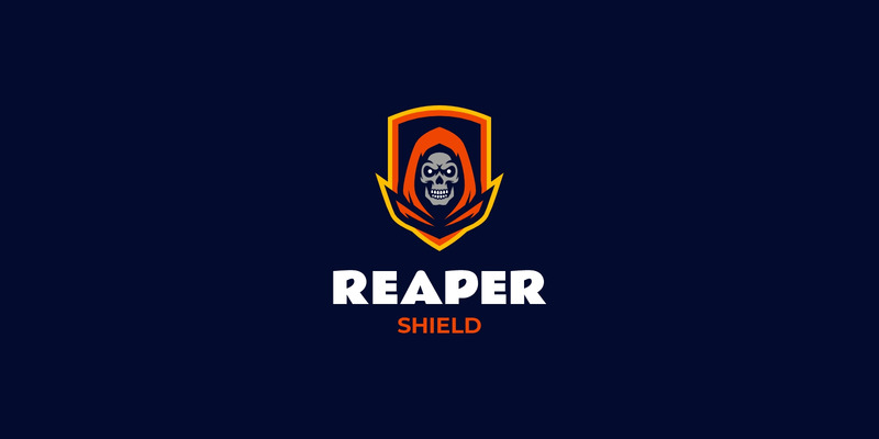 Reaper Shield Mascot Logo Design #525092 - TemplateMonster