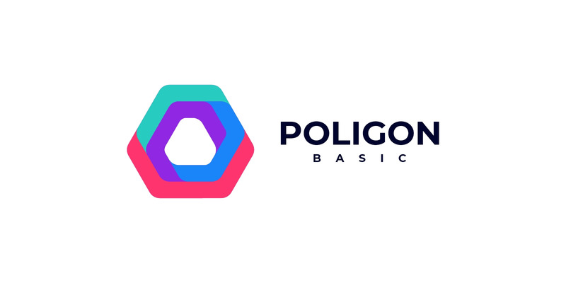 Polygon Colorful Logo Style #218477 - TemplateMonster