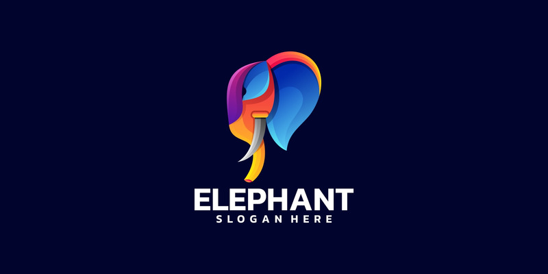 Elephant Colorful Logo Design #239809 - TemplateMonster
