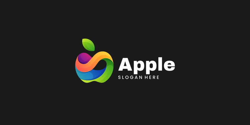 Apple Gradient Colorful Logo #247174 - TemplateMonster