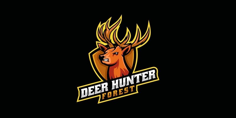 Deer Hunter Sports and E-Sports Logo - TemplateMonster