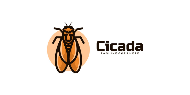 Cicada Simple Mascot Logo #213657 - TemplateMonster
