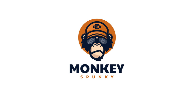 Monkey Spunky Cartoon Logo #224767 - TemplateMonster