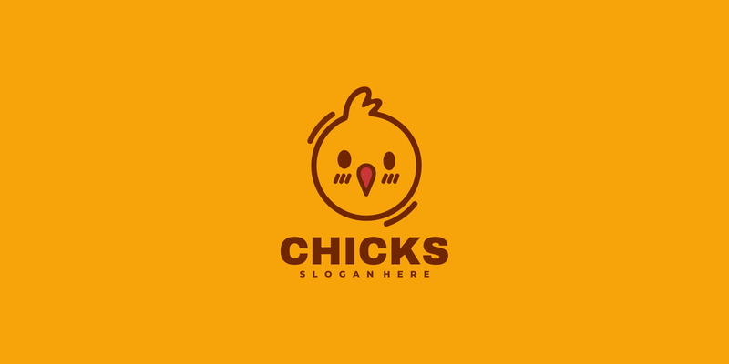 Chicks Simple Logo Template #190005 - TemplateMonster