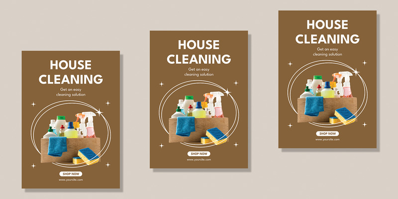 House Cleaning Tools Flyer #310651 - TemplateMonster