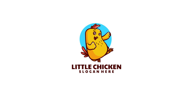Little Chicken Simple Mascot Logo Style - TemplateMonster
