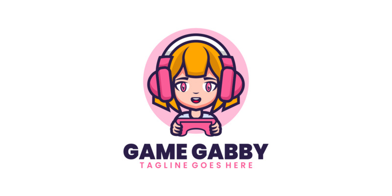 Game Gabby Mascot Cartoon Logo #350231 - TemplateMonster