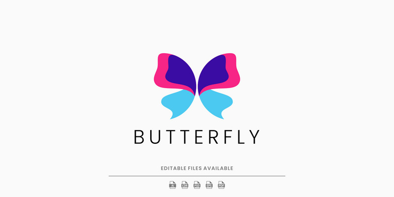 Butterfly Color Logo Design #260775 - TemplateMonster