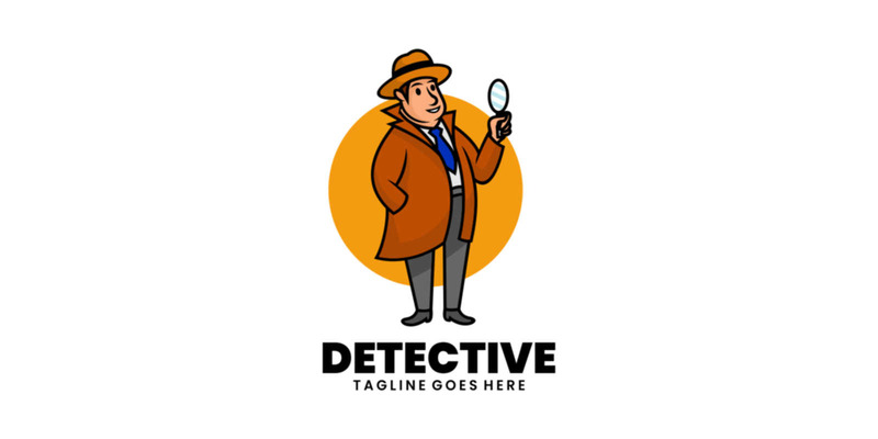 Detective Mascot Cartoon Logo Style #321914 - TemplateMonster