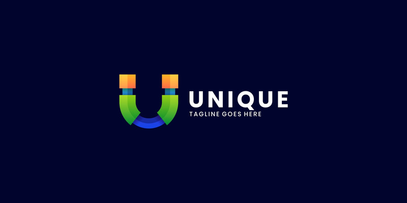 Letter U Gradient Colorful Logo #242583 - TemplateMonster