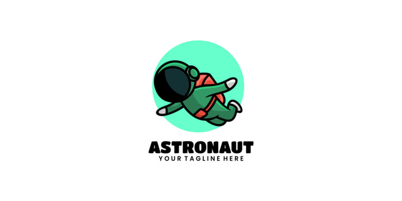 Astronaut Cartoon Logo Design #320952 - TemplateMonster