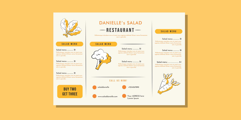 Salad Restaurant Menu Template #337021 - TemplateMonster