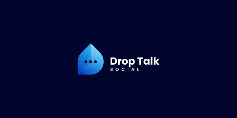 Drop Talk Gradient Logo Style #320955 - TemplateMonster