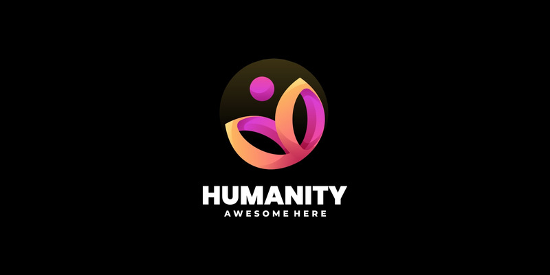 Humanity Color Gradient Logo #237932 - TemplateMonster