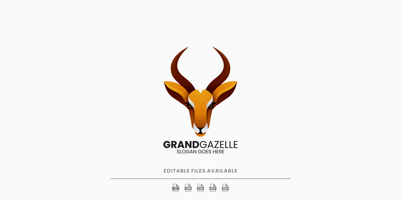 Gazelle Gradient Colorful Logo #342204 - TemplateMonster