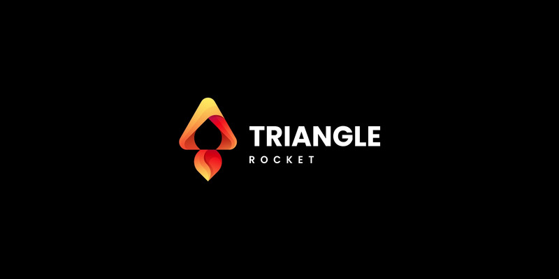 Triangle Rocket Gradient Logo #270531 - TemplateMonster