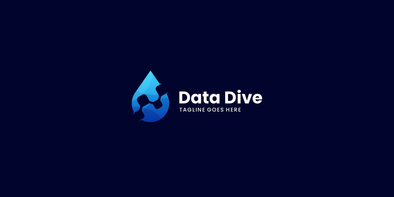 Data Drive Gradient Logo Style #319213 - TemplateMonster