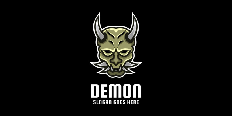 Demon Simple Mascot Logo 1 #332932 - TemplateMonster