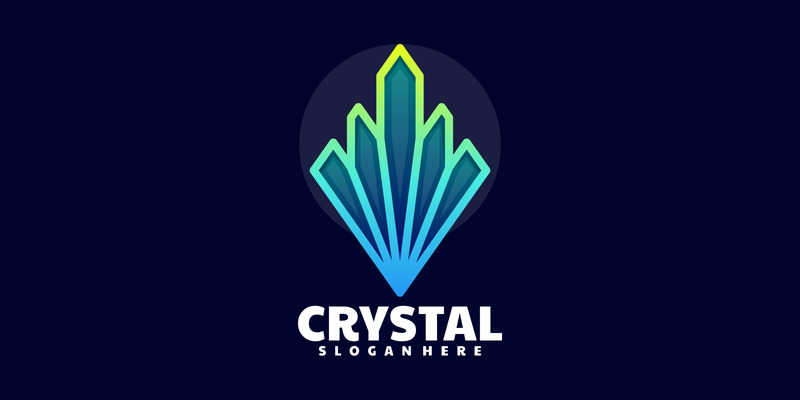 Crystal Line Art Gradient Logo #306995 - TemplateMonster