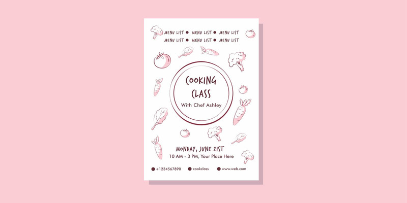 Cooking Class Brochure Flyer Template - TemplateMonster