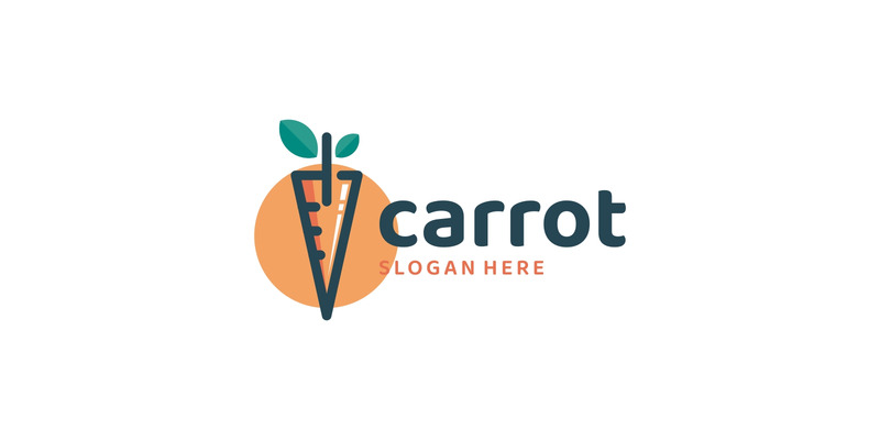 Carrot Simple Logo Design #239579 - TemplateMonster