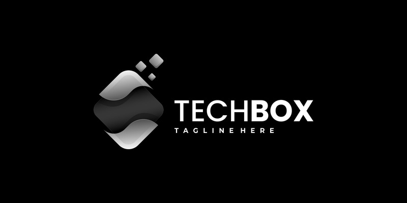 Tech Box Gradient Logo Style #228779 - TemplateMonster
