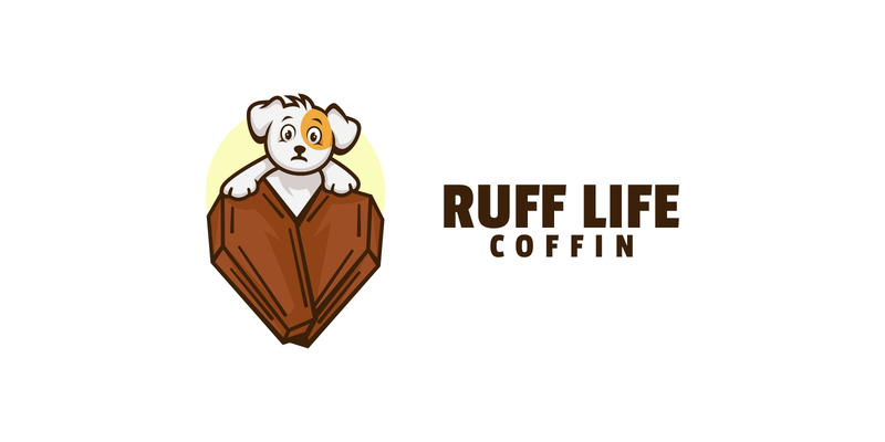 Ruff Life Dog Simple Mascot Logo #223026 - TemplateMonster
