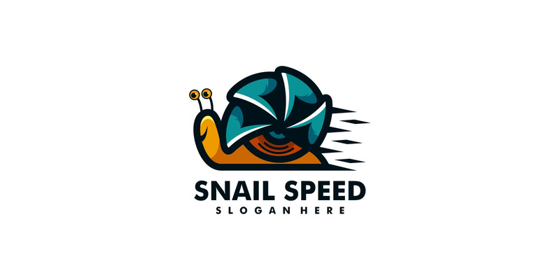 Snail Speed Simple Mascot Logo #253054 - TemplateMonster